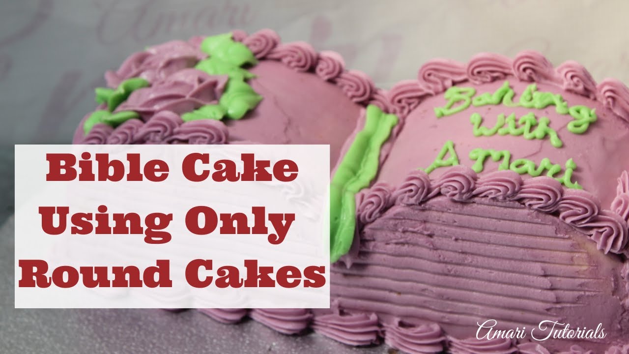How to decorate an Open Book Cake | Bible Cake tutorial (using round cakes only)