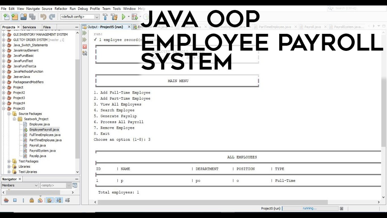 Employee Payroll System - Java OOP Project