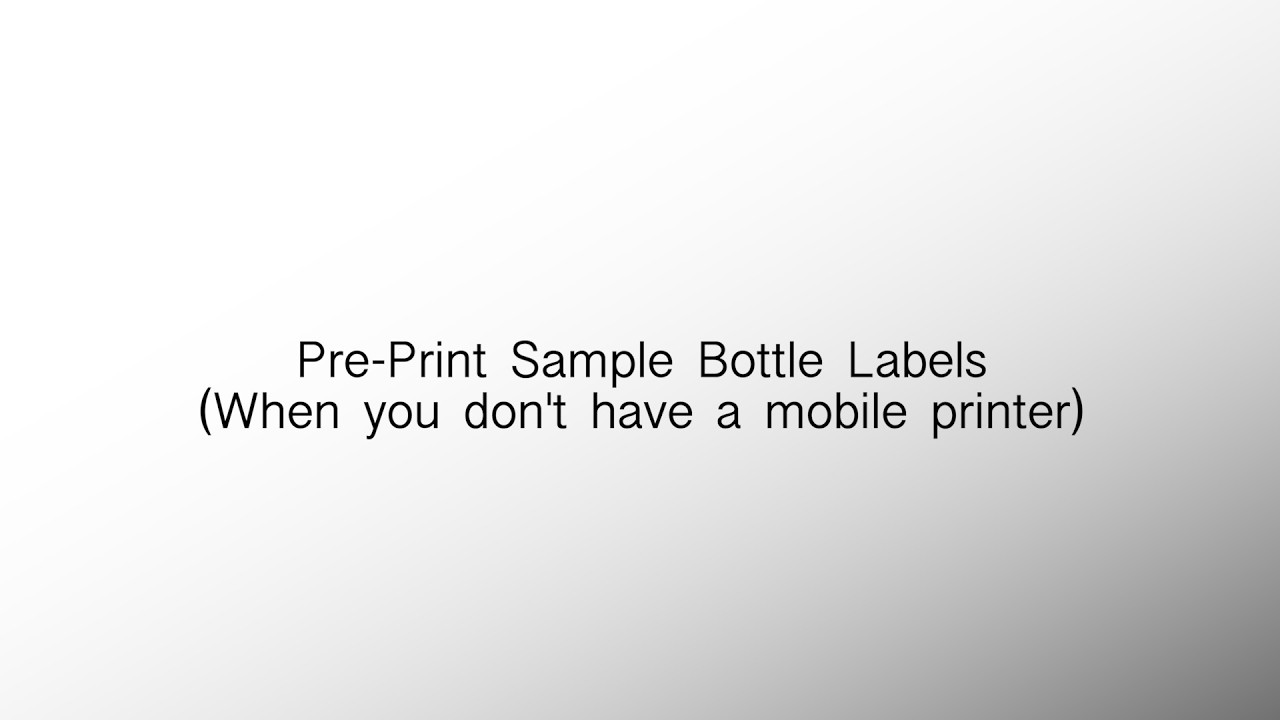 Pre Print Sample Bottle Labels