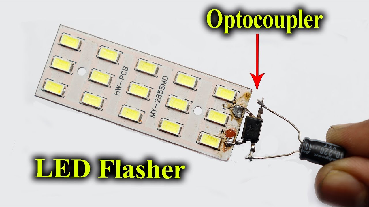 Led Flasher Using Optocoupler