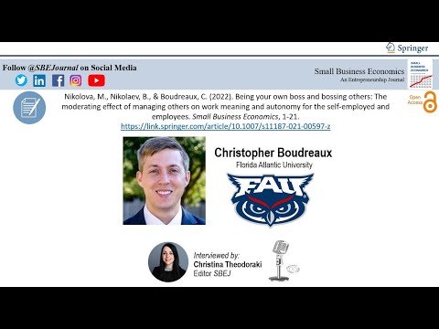 Christopher Boudreaux reflects on work meaning and autonomy for the self-employed and employees