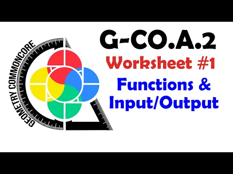 G-CO.A.2 Worksheet #1 - Functions & Input/Output