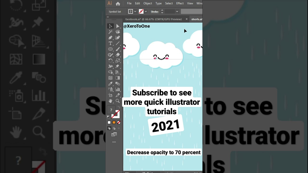 Easiest Way to draw rain in Adobe Illustrator | Adobe Illustrator Quick Tutorials 2021 #shorts #rain