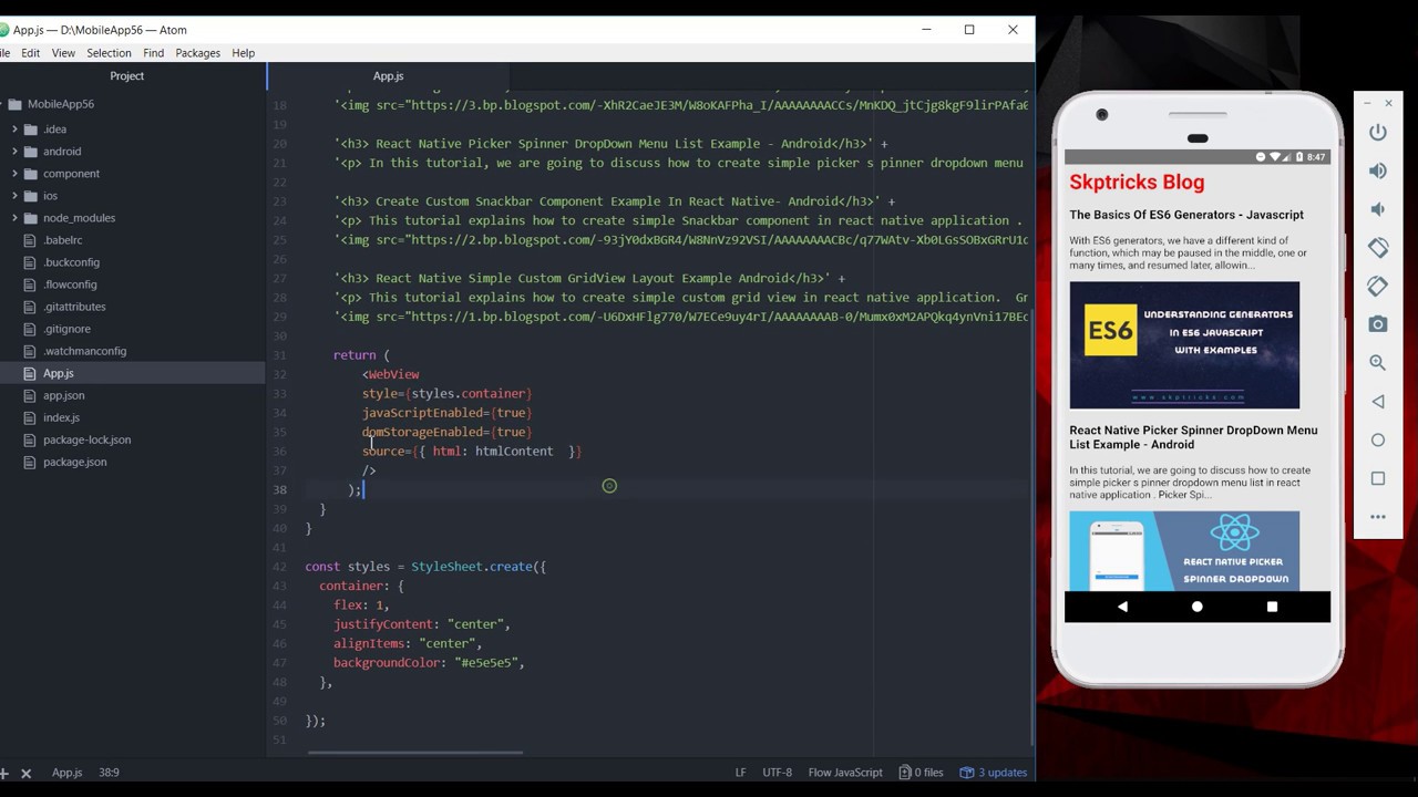 Rendering Raw HTML in your React Native application
