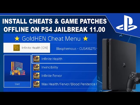 PS4 11.00 Jailbreak install Cheats & Game Patches Offline Tutorial