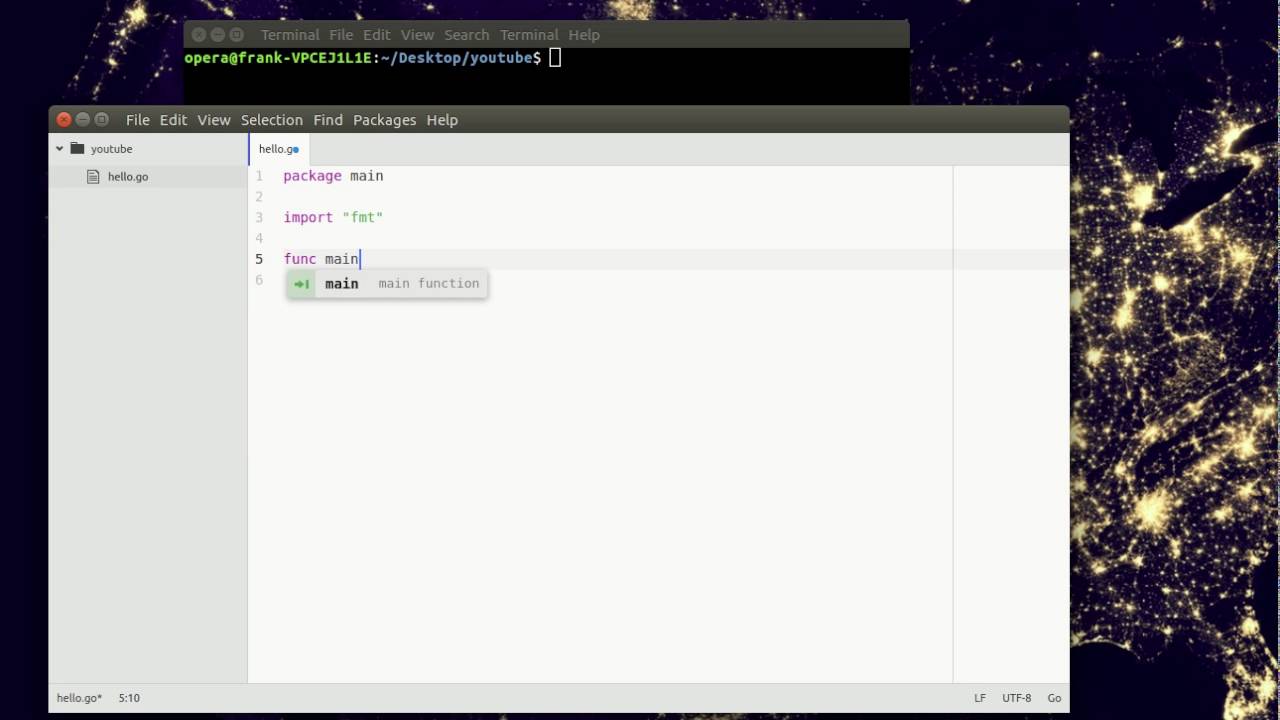 Google Go Programming Tutorial - Hello World