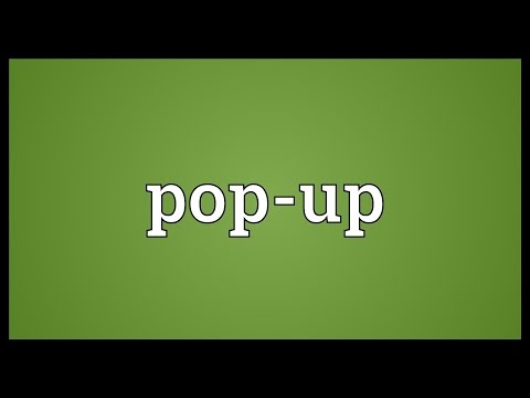Pop-up Meaning