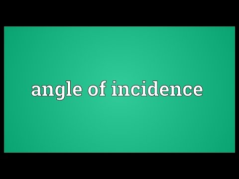 Angle of incidence Meaning