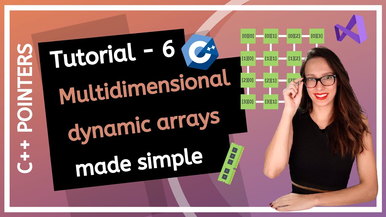 C++ POINTERS (2025) - What is a dynamic two-dimensional array? (MULTIDIMENSIONAL dynamic arrays)