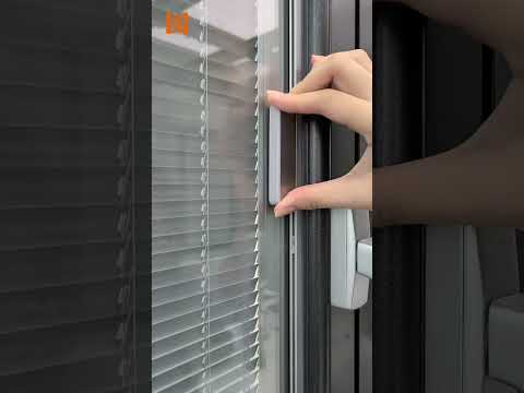 Aluminum casement windows with built-in blinds