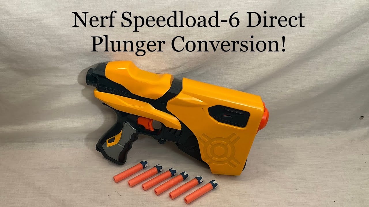 Nerf Speedload-6 Direct Plunger Conversion Mod! Overview, Internals, and Firing Demo!