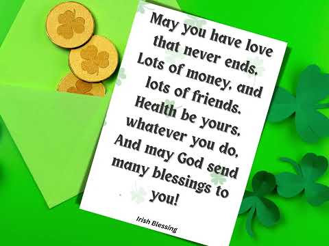 St Patrick's Day Cards, St Patricks Crafts, Irish Sayings/Blessing Quotes, Etsy Homemade Gifts
