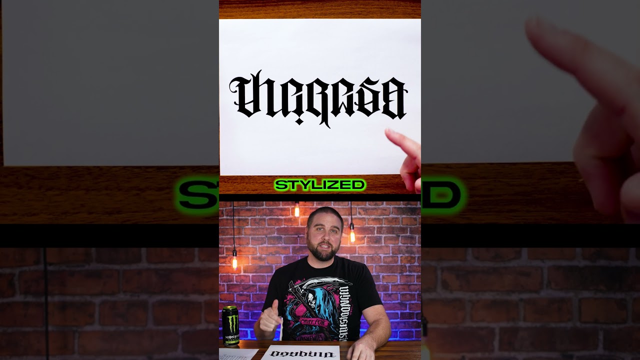 [Ep. 509] Theresa / Bambina Ambigram Tattoo Design By Mr. Upsidedown