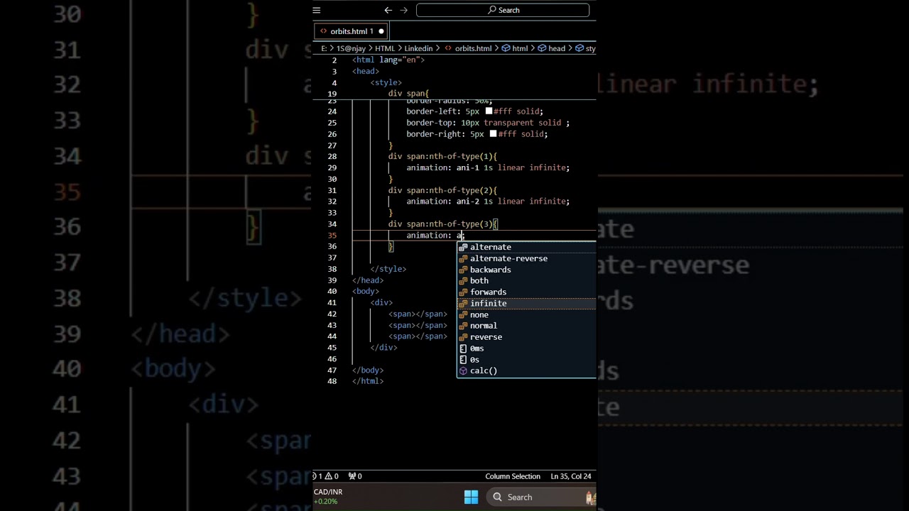 ORBITS #html #html5 #css #cssanimation#orbits #tutorial #htmlcss