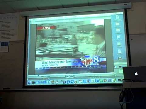 Matt Belanger shows example of broadcast journalism