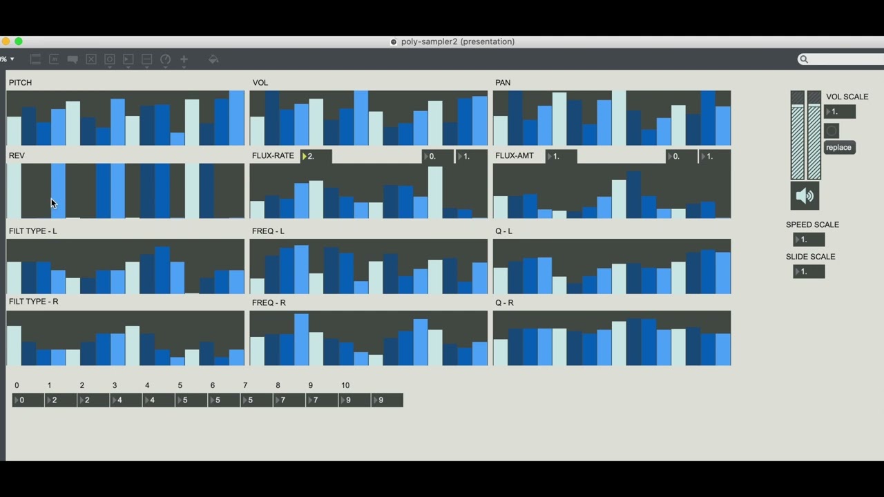 Ambient Max/MSP Improvisation  (poly~ sampler)