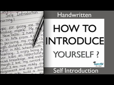 How to introduce yourself || Self introduction || Handwritten || LearnVid Dr. Dipti