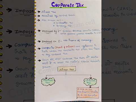 meaning of corporate tax in easy language 🙏|#handwrittennotes #education #viral #trending #ytshorts