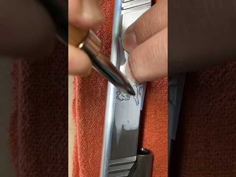 Custom 1911 slide wolf engraving design transferred. #1911 #engraving #engraved #customengraving