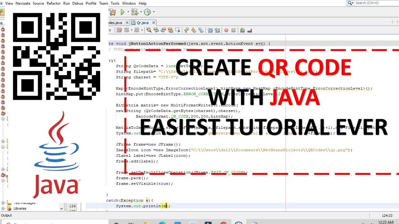 Create QR CODE WITH JAVA | EASIEST TUTORIAL EVER  (HINDI/URDU) | Tutify