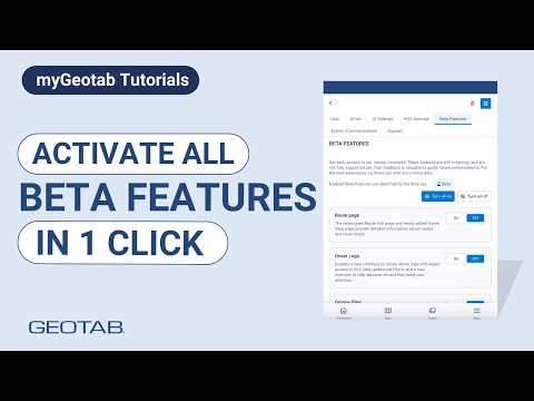How to Toggle Beta Features in myGeotab’s Feedback Hub | 2025 Update