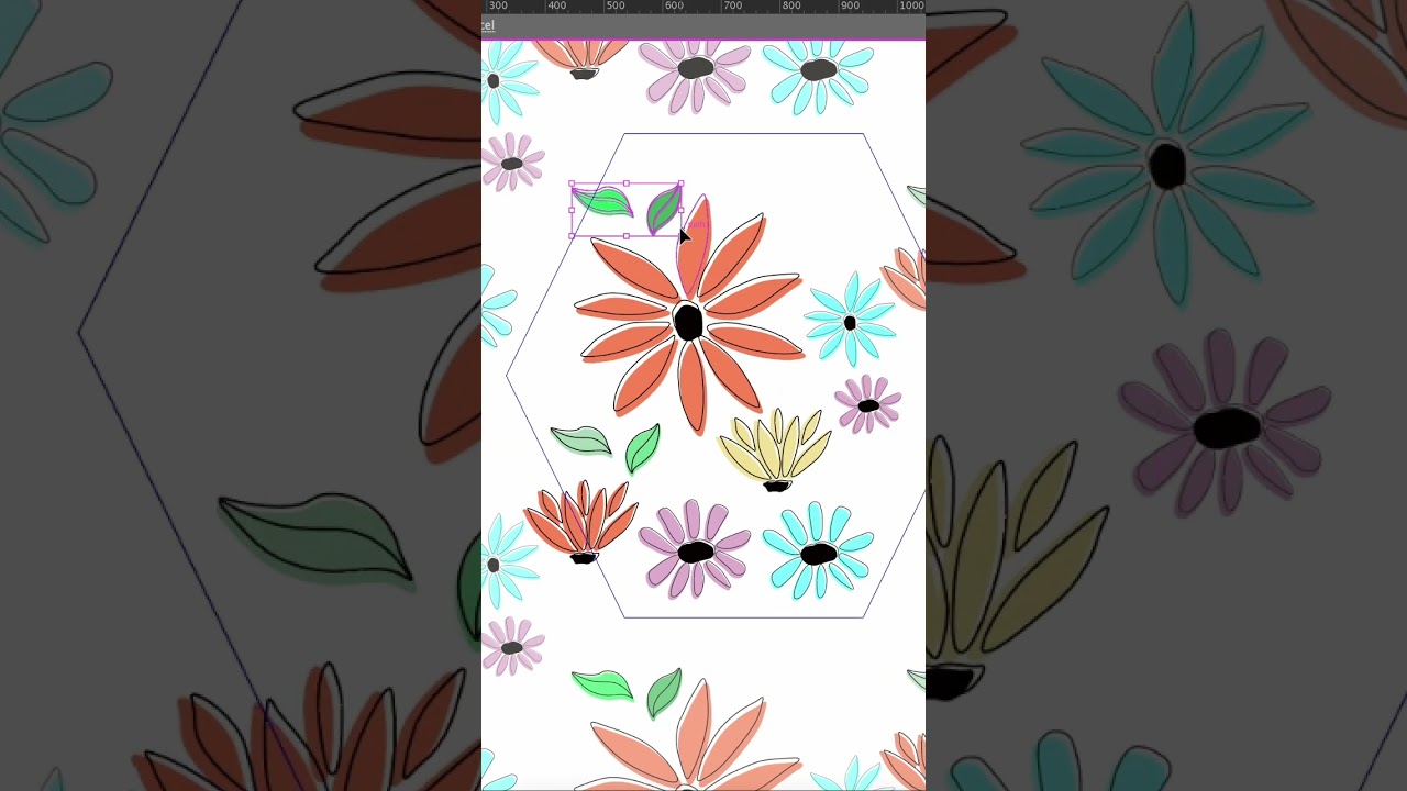 Watch me create a pattern in adobe illustrator. 🌻 Flower pattern 🌻