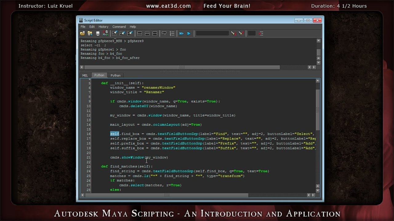 Autodesk Maya Scripting - An Introduction and Application