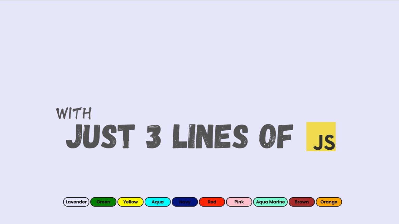Create this Background Color Switcher with just 3 lines of JavaScript | JS DOM | CodeWithAlpha