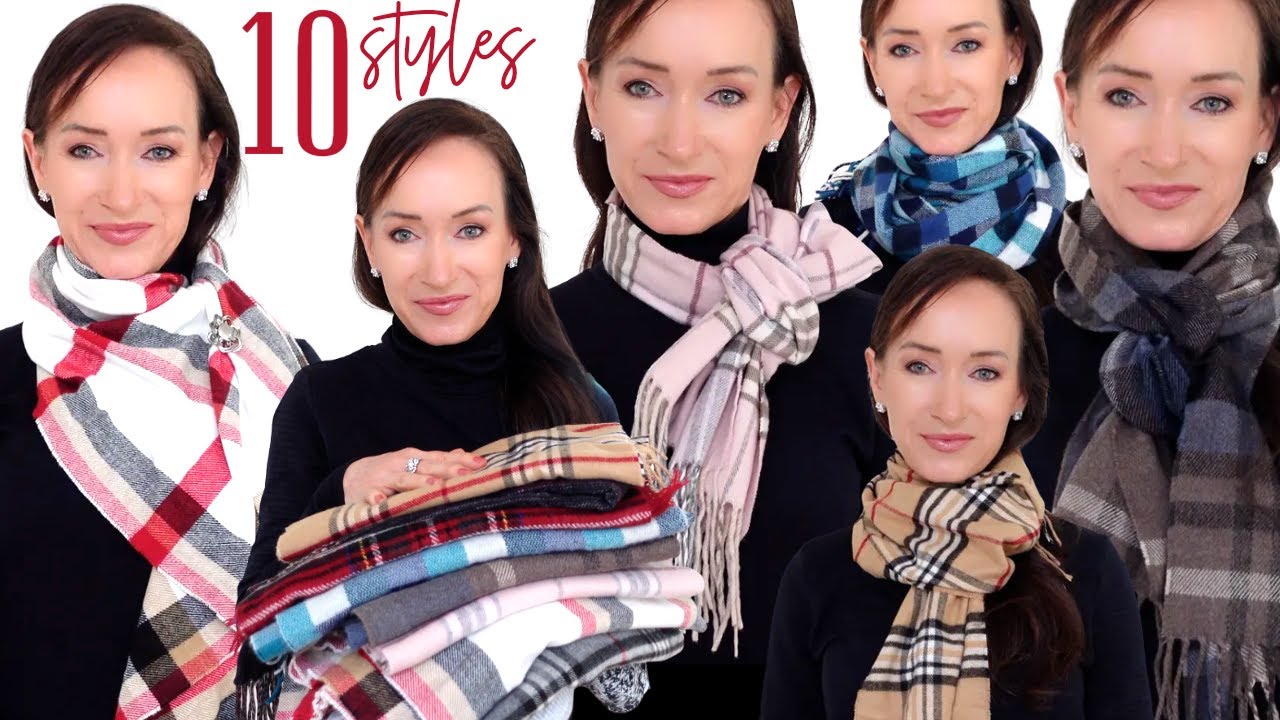 How to Tie a Winter Scarf 10 Ways | Easy Scarf Knots, Styling Ideas & Tips for Mature Women Over 50