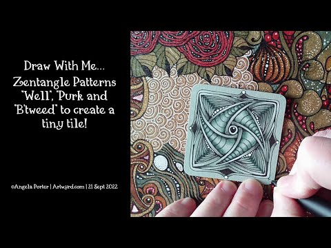 A tiny Zentangle Inpsired Tile – Art is the Adventure