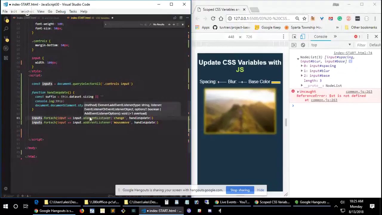 JavaScript30 CSS Variables walkthrough