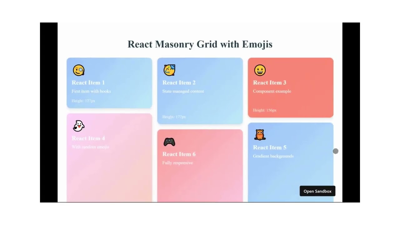 MasonrySnapGridLayout: Smooth & Responsive Masonry Grid for React & JavaScript | Tutorial & Demo
