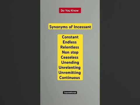 9 Synonyms of Incessant | Corporate Kurradu | #shorts #synonyms #job #learn #shortsfeed #short