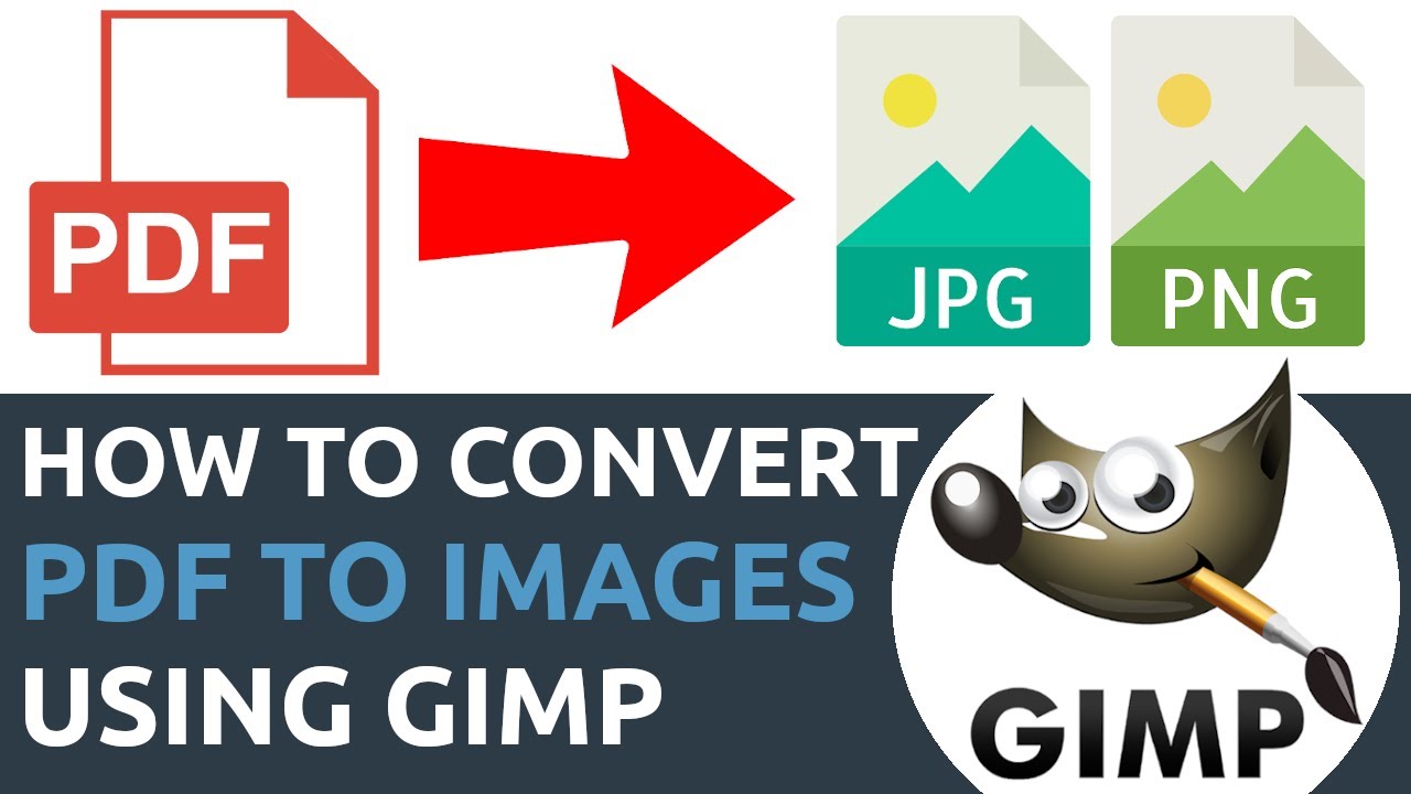 How to Convert Pdf to Images Using Gimp | Gimp Tutorial
