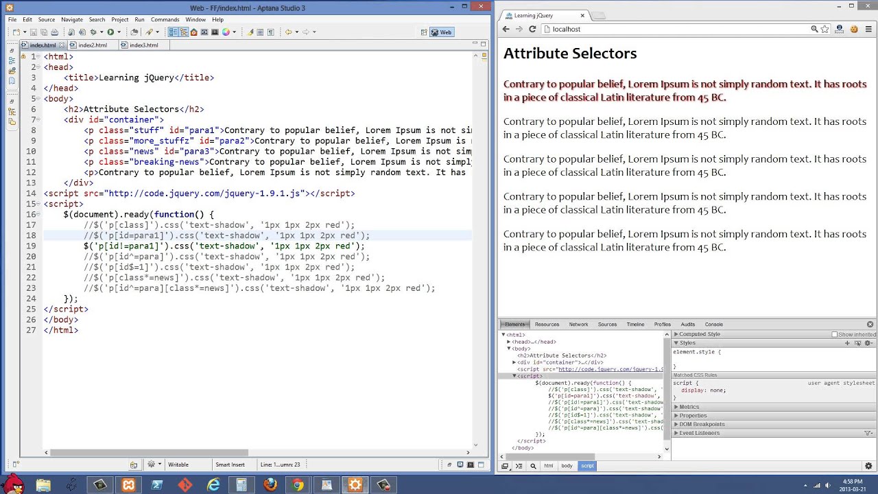 Beginner jQuery Tutorial 9 - Attribute Selectors