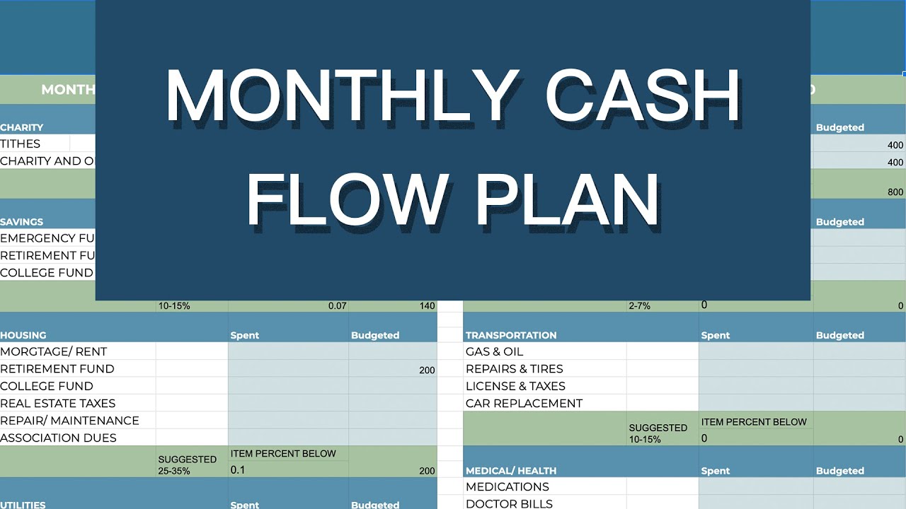 Monthly Cash Flow Plan
