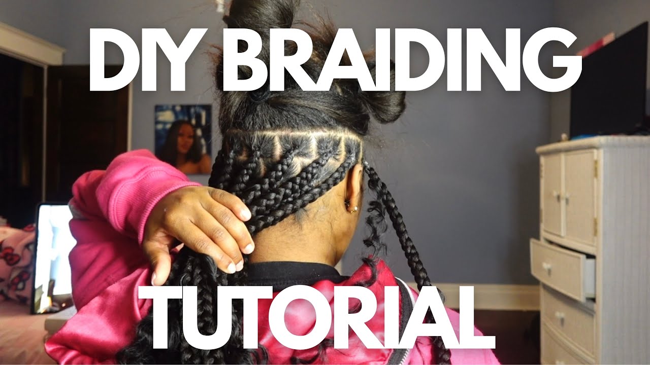 DIY KNOTLESS BRAID TUTORIAL: how to do knotless braids on yourself | beginner friendly