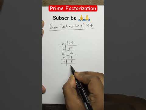 Prime Factorization of 144 #math