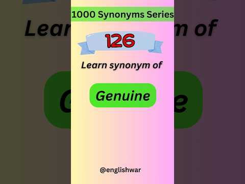 genuine synonyms
