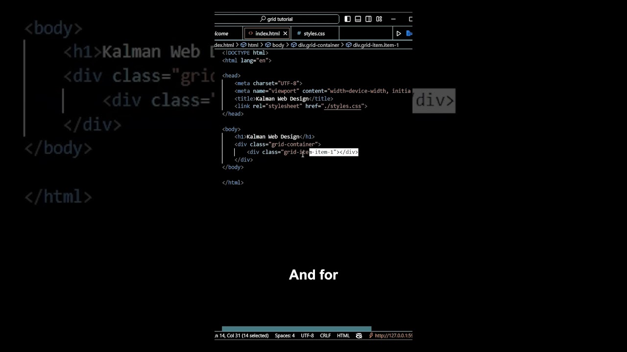 Easy Grid Layout with HTML | Beginner CSS Grid Tutorial!