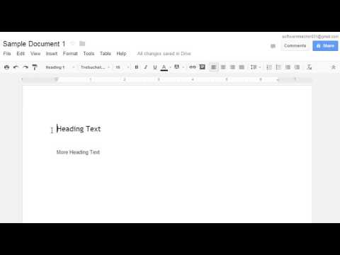 Changing the Heading Font Size in Google Docs : Google User Tips