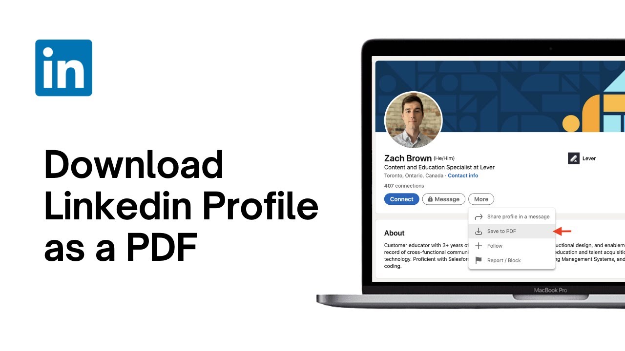 How to Download LinkedIn Profile as a PDF