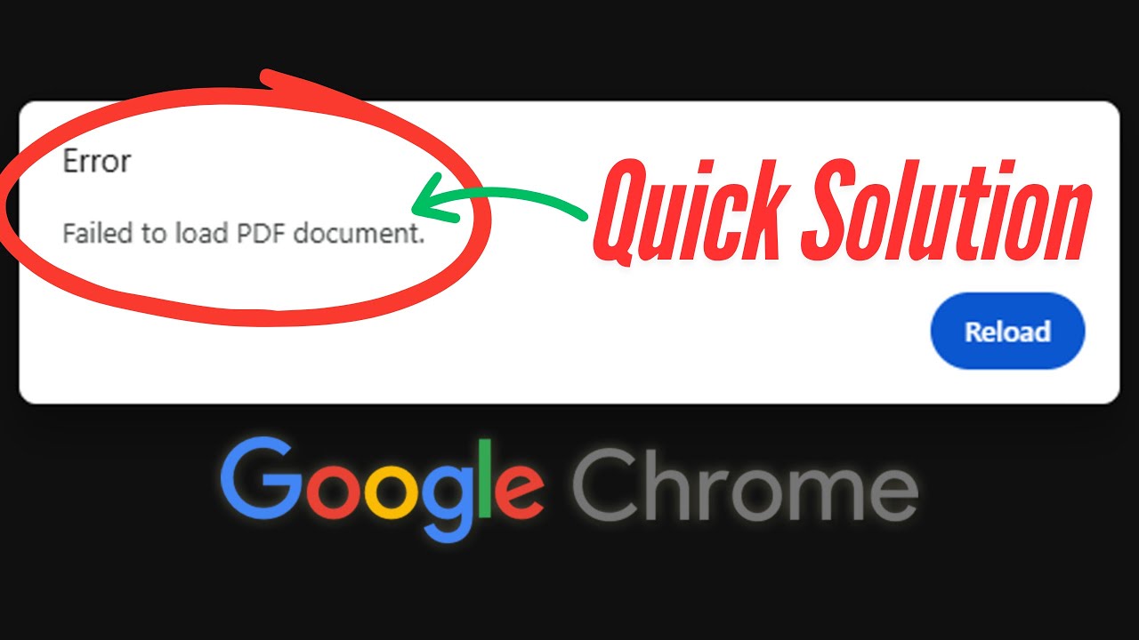 Fix Error - Failed To Load PDF Document