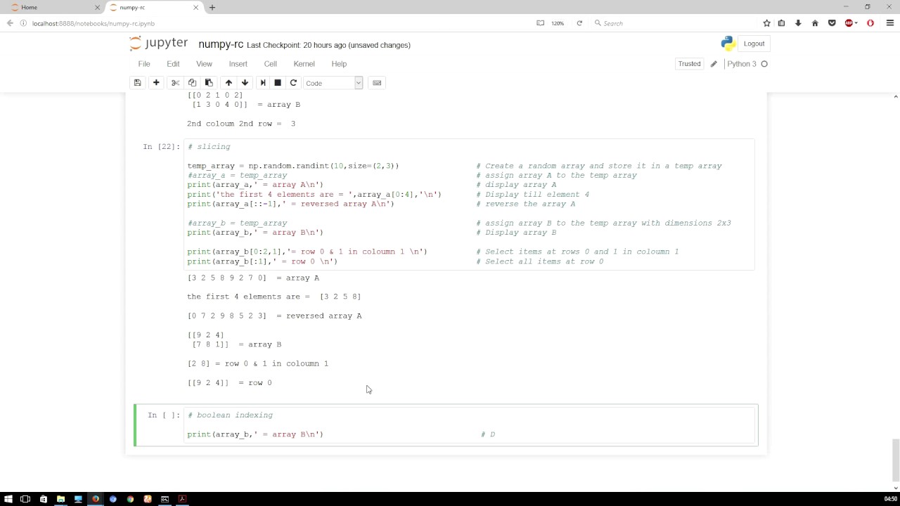 Python Numpy - Boolean indexing #9