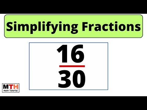 How to simplify the fraction 16/30 || 16/30 Simplified