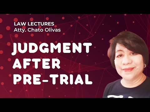 [CivPro] Judgments (Part 1) - Judgment after pre-trial [Video 1]