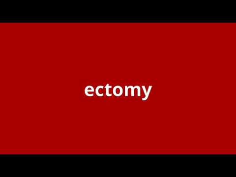 what is the meaning of ectomy