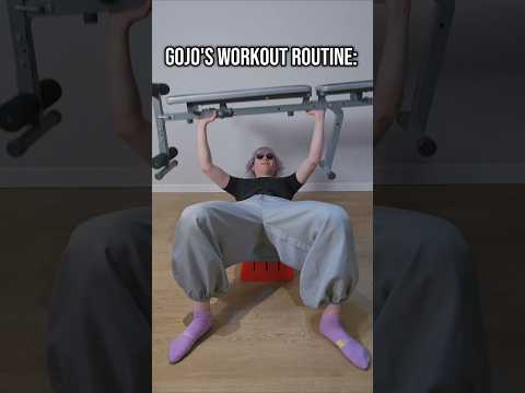 And this guy is the strongest... #jjk #gojo #gym #workout #gojocosplay #gojosatoru #anime