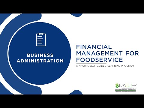 Financial Management for Foodservice - National Association of College & University Food Services