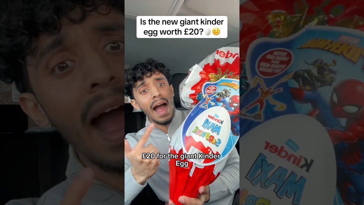Is the new giant kinder easter egg worth £20!?! #kinderchocolate #giantkinderegg #eastereggs #fyp